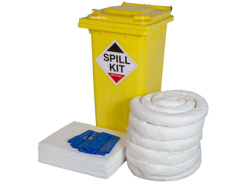 120 Litre Wheelie Bin Oil Spill Kit from Go Industro