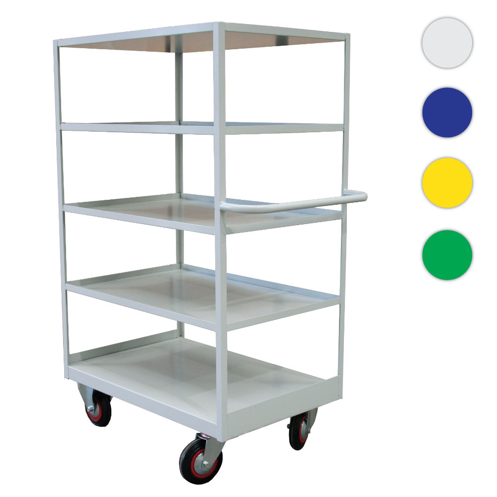5 Shelf Trolley on Wheels from Go Industro