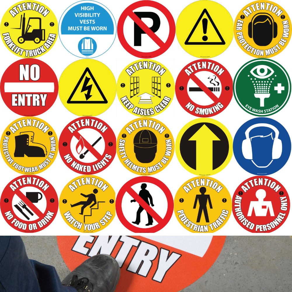 Warehouse Floor Sign Stickers from Go Industro